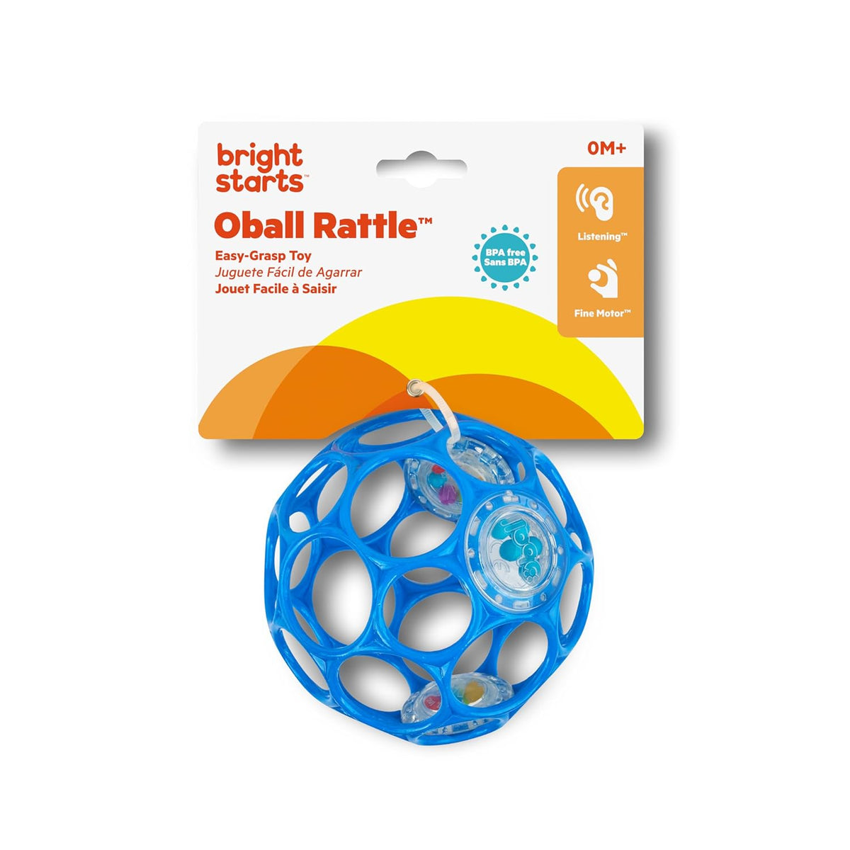 Bright Starts Oball Rattle Easy-Grasp Toy, Blue — Preggy Plus