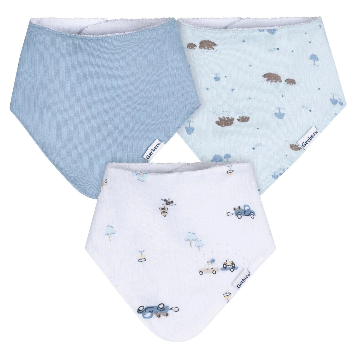 Gerber 3-Pack Baby Boys Road Trip Bandana Bib (645703 B02 OSZ) — Preggy ...